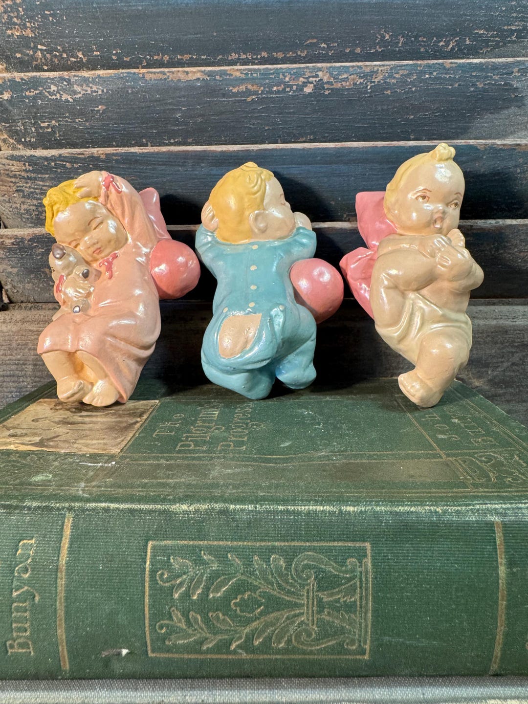 Vintage Plaster Babies Set of 3 - Etsy