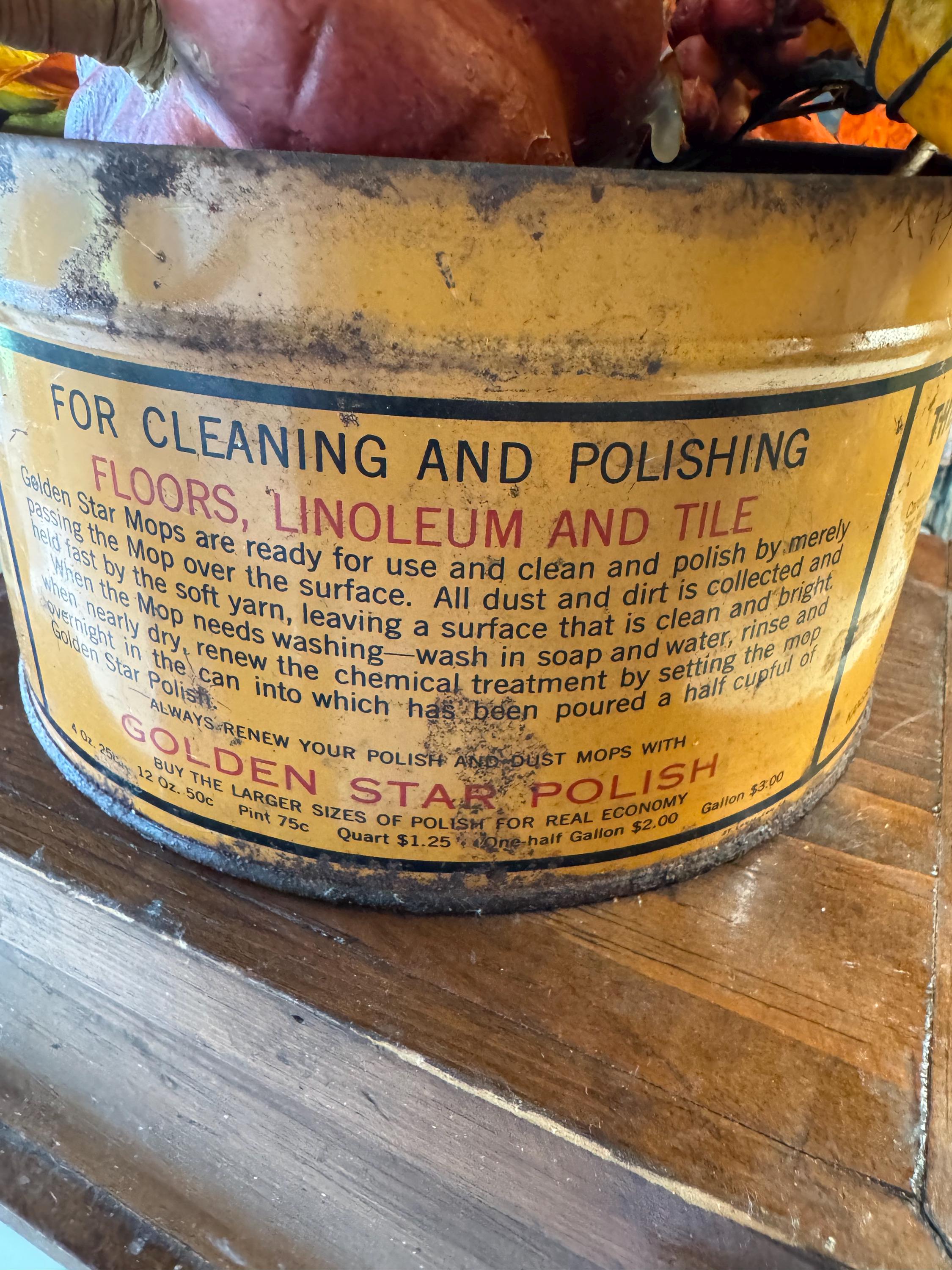 Vintage Golden Star Mop Tin - Etsy