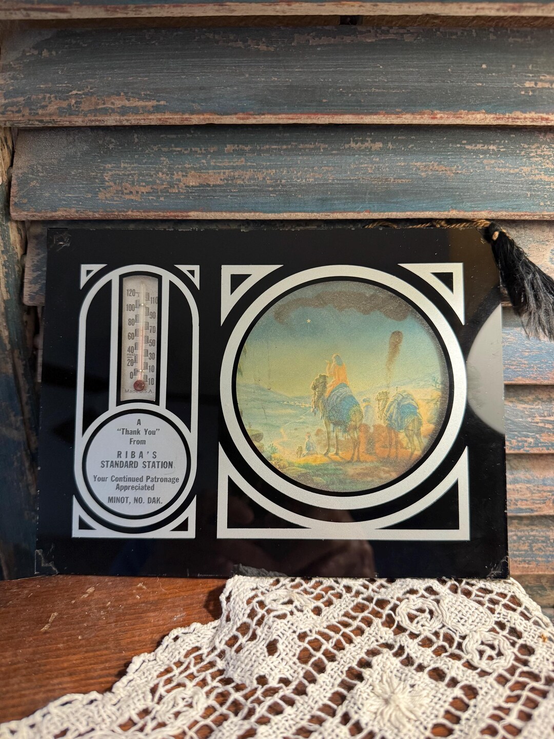 Vintage Advertising Giveaway Glass Picture - Etsy