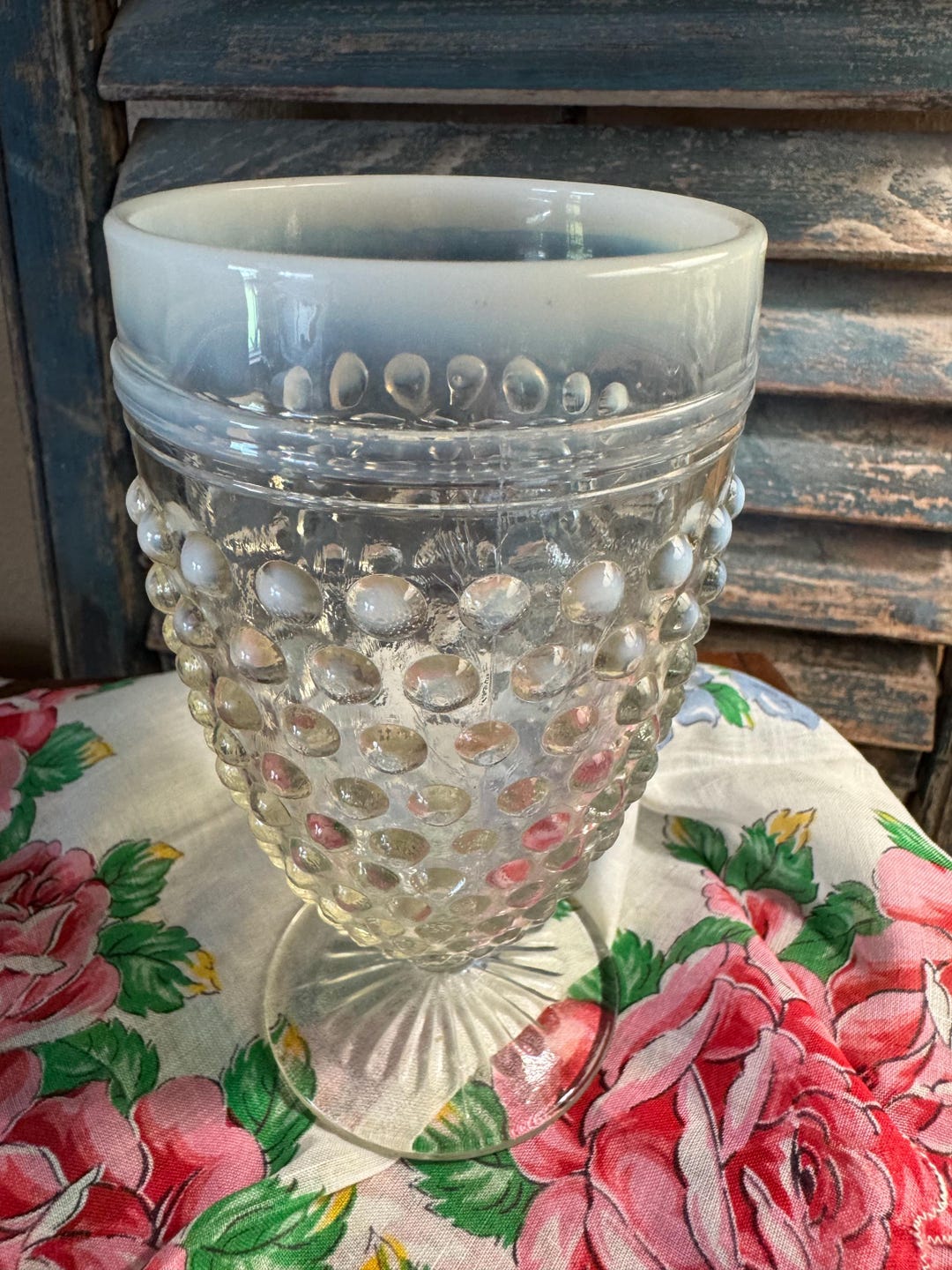 Anchor Hocking Hobnail Moonstone Water Goblet - Etsy