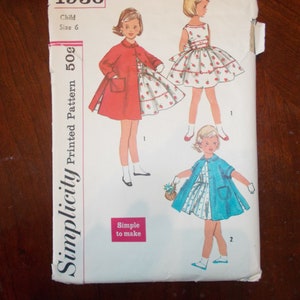 Vintage 60's Simplicity Sewing Patterns for Girls Clothing #1936- 4924 ...