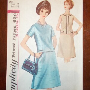 Vintage 60s Simplicity Sewing Patterns: Dress, Jacket, Pantskirt ...