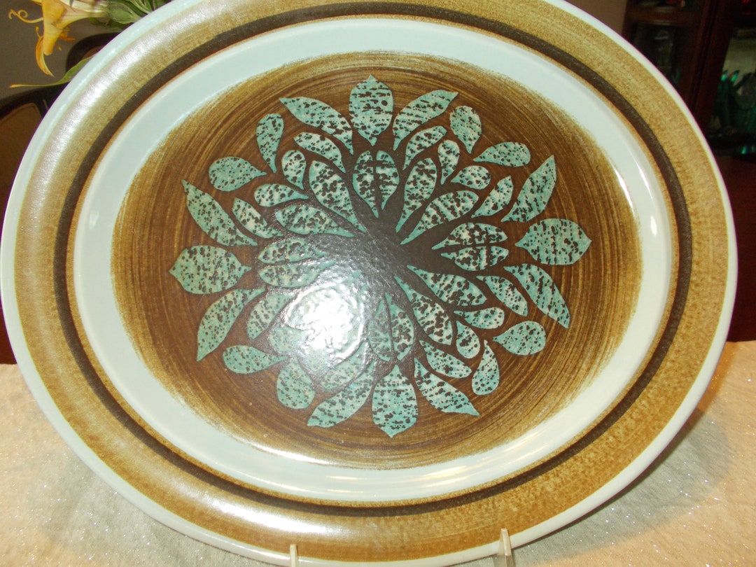 Vintage Franciscan Pottery Large Size Serving Platter Nut Tree Pattern ...