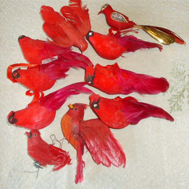 Red Bird Ornament - Etsy