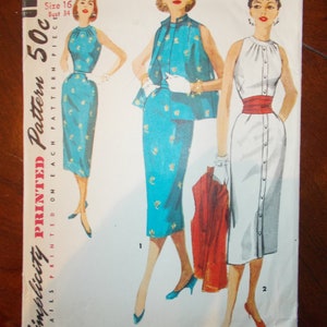 Vintage 60s Simplicity Sewing Patterns: Dress, Jacket, Pantskirt ...