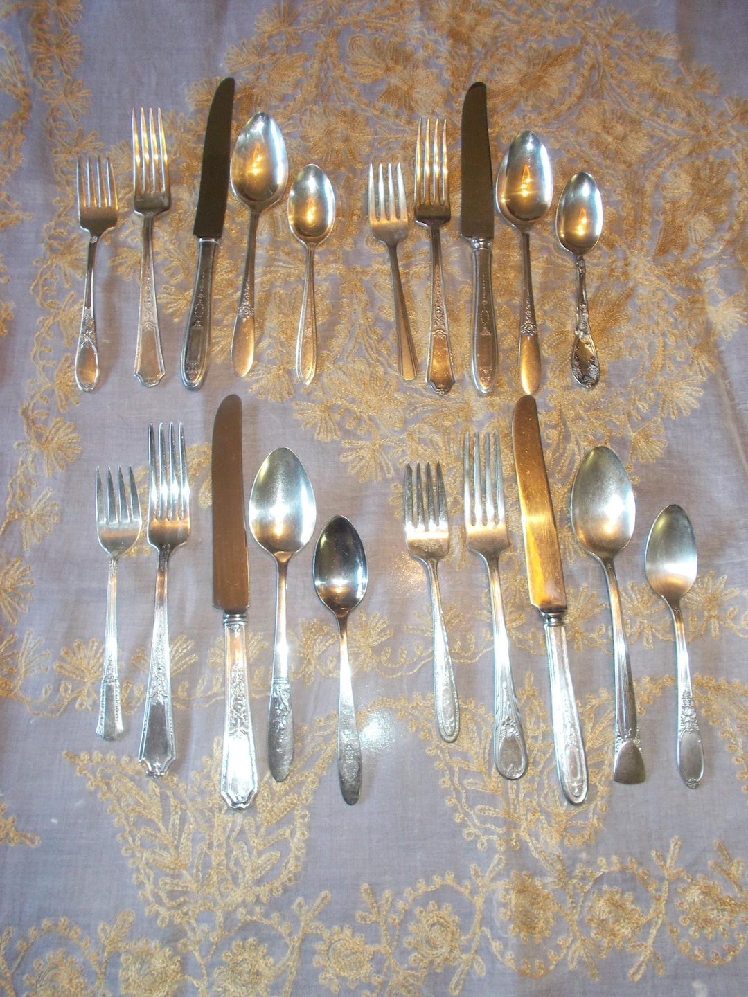 Vintage Silverplate Flatware Set: Mix & Match, 4 Place Settings - Etsy