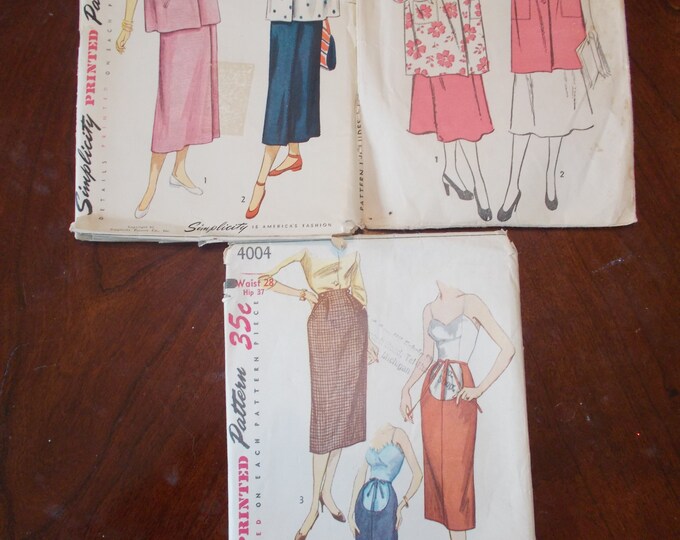 Vintage 40's-50's Simplicity and Advance Sewing Patterns for Ladies ...