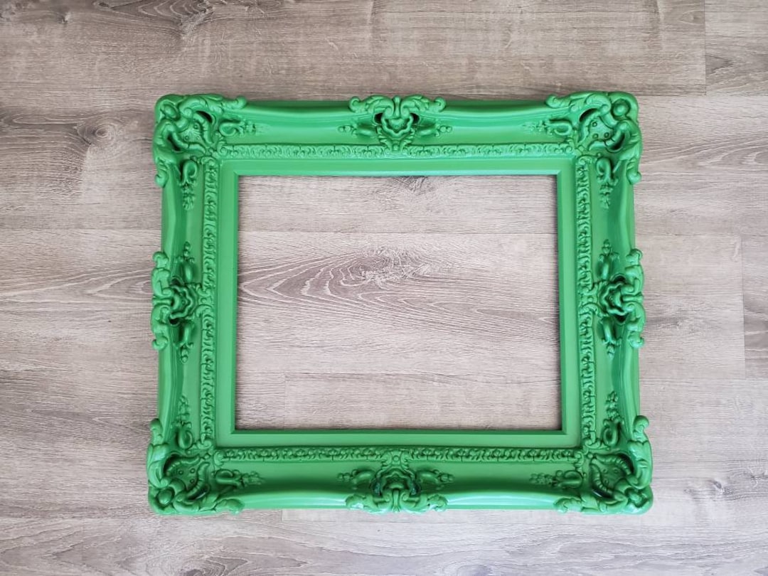 20x24 Green Picture Frame, Baroque Colorful Photo Frame, Fancy Frame ...