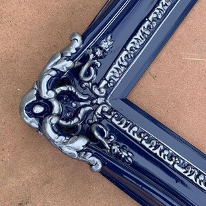 16x20 Navy Blue Picture Frame, Baroque Photo Frame, Shabby Chic Ornate ...