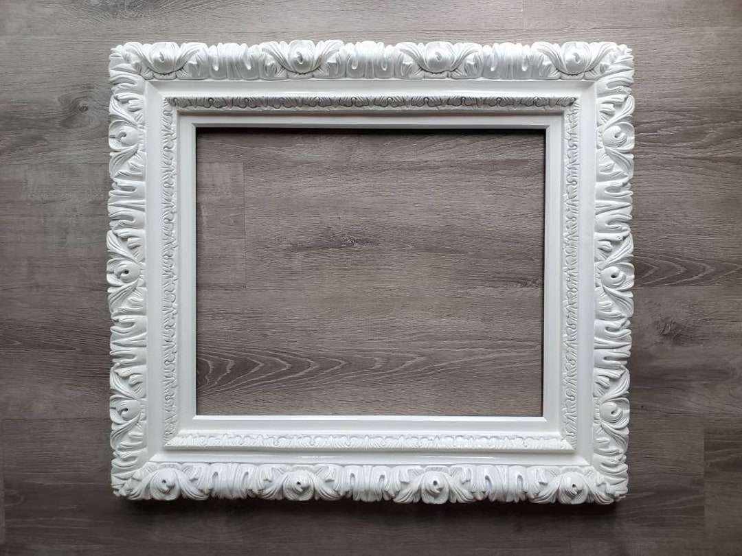 Different Sizes, White Ornate Wall Baroque Frame, Frames for Canvas ...