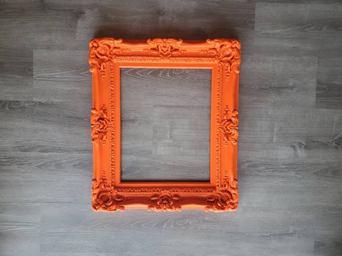 16x20 Orange Neon Picture Frame Baroque Frame for Canvas or | Etsy