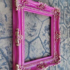 11x14 Hot Pink Picture Frame, Original Baroque Frame, Art Frame, French ...