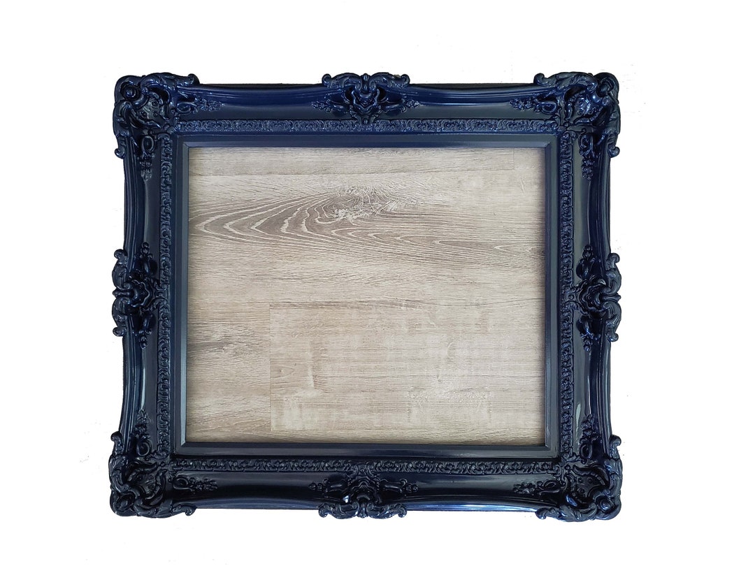 20x24 Midnight Blue Baroque Picture Frame: Ornate Wall Decor - Etsy