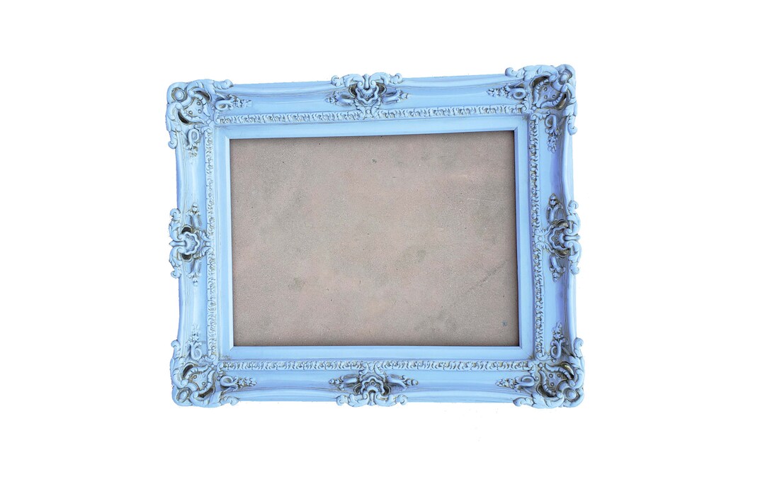 16x20 Pale Blue Photo Frame, Baroque Mirror, Shabby Chic Picture Frame ...