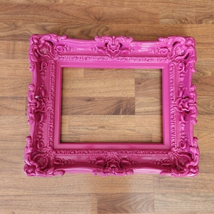 12x16 Ornate Hot Pink Picture Frame, Decorative Baroque Wall Photo ...