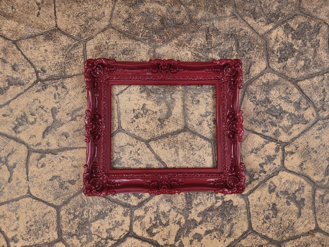 16x20 Burgundy Picture Frame, Elegant Frame, Baroque Mirror, Ornate ...
