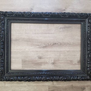 24x36 Black Ornate Baroque Picture Frame: Handmade Wall Art - Etsy