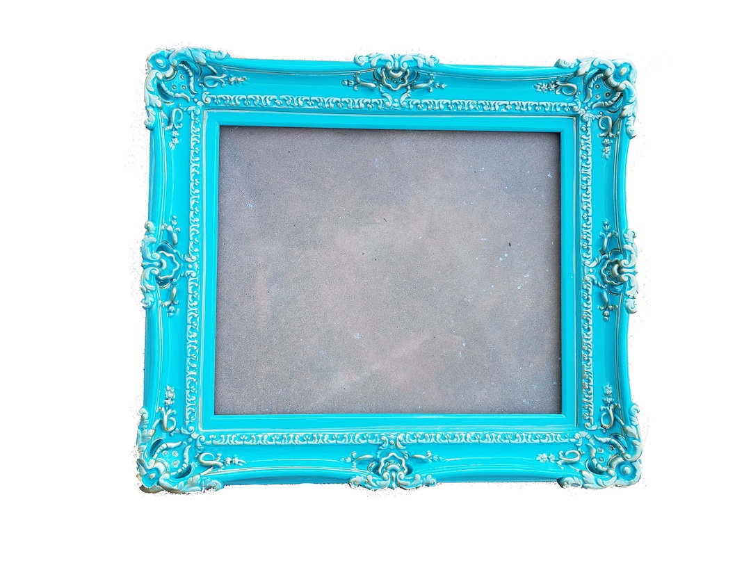 16x20 Baroque Turquoise Photo Frame, Art Paint, Cottage Chic Picture ...