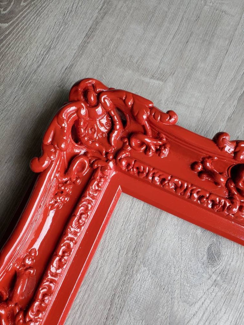 Handmade Dark Red Ornate Picture Frame: Baroque French Chic, 12x16 - Etsy
