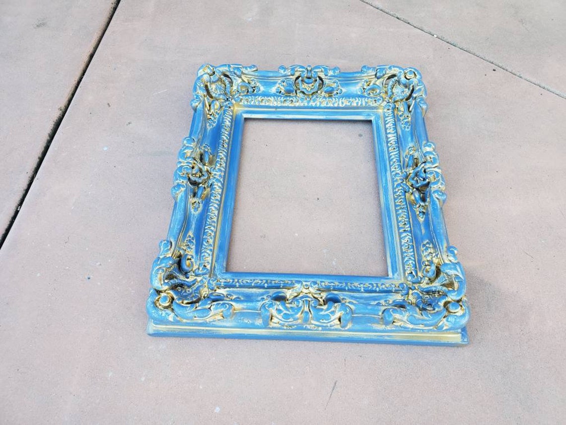 8x10 Shabby Chic Kids Blue Picture Frame Baroque Art Wall | Etsy