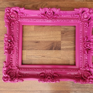 12x16 Ornate Hot Pink Picture Frame, Decorative Baroque Wall Photo ...