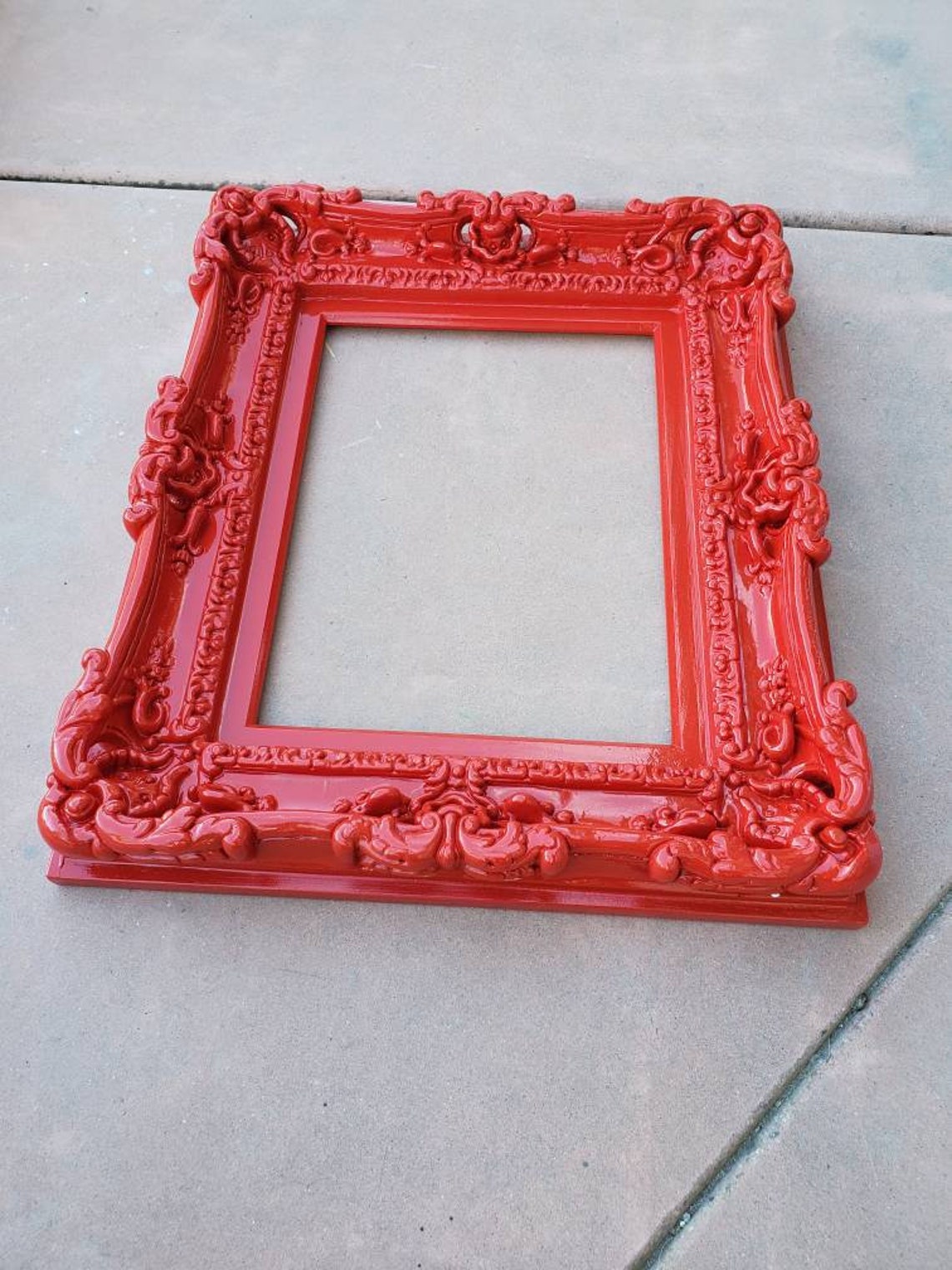 12x16 Bright Red Ornate Picture Frame Baroque Mirror French - Etsy