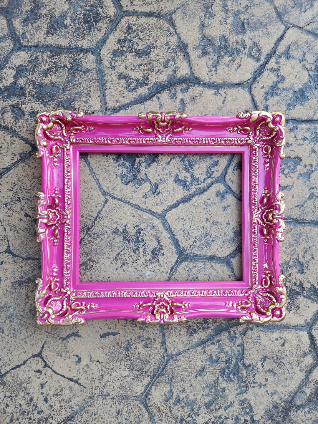 11x14 Hot Pink Picture Frame, Original Baroque Frame, Art Frame, French ...