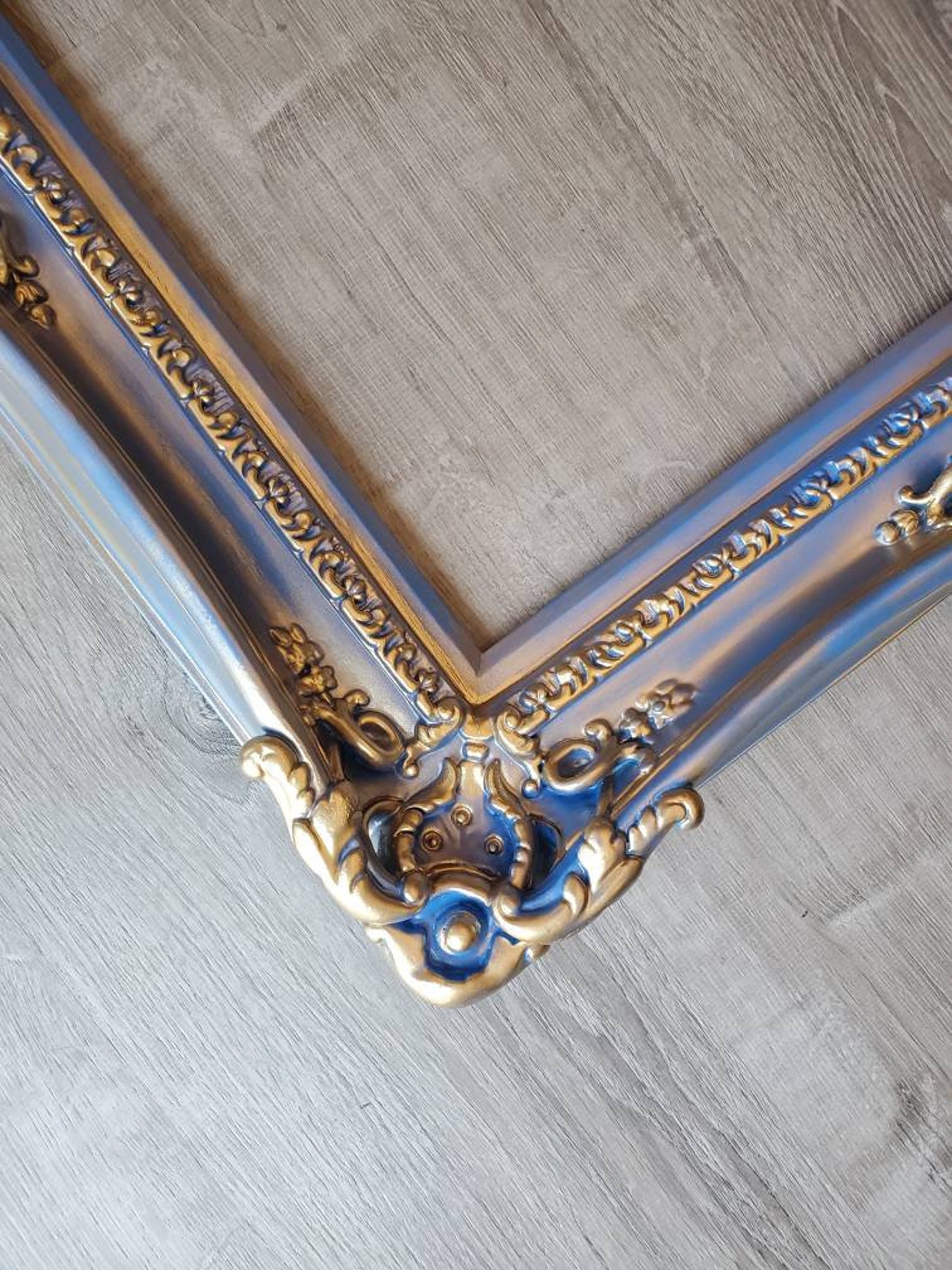 16x20 Shabby Chic Frame Baroque Blue w/gold Frame for Canvas | Etsy