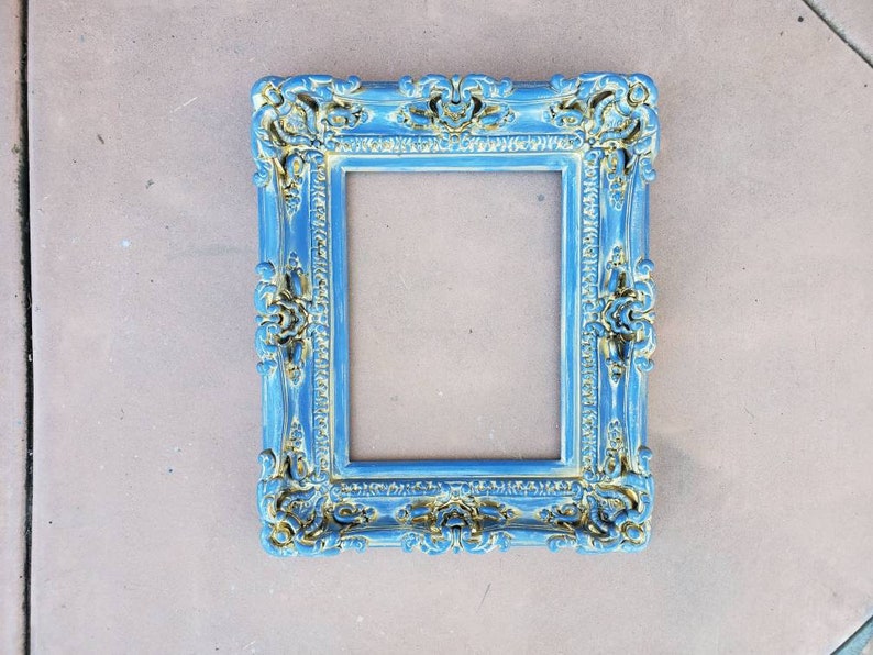 8x10 Shabby Chic Kids Blue Picture Frame Baroque Art Wall - Etsy