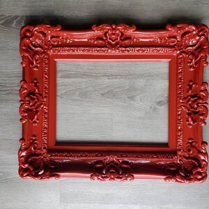 Handmade Dark Red Ornate Picture Frame: Baroque French Chic, 12x16 - Etsy
