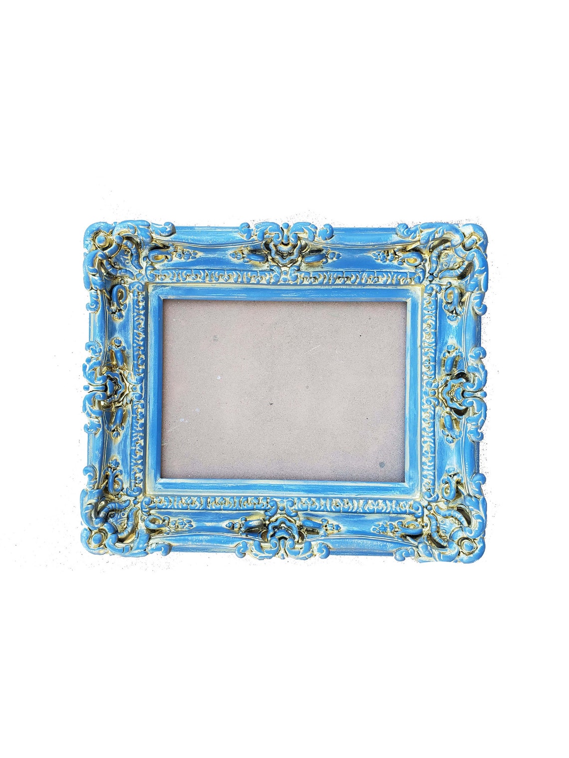 8x10 Shabby Chic Kids Blue Picture Frame Baroque Art Wall - Etsy