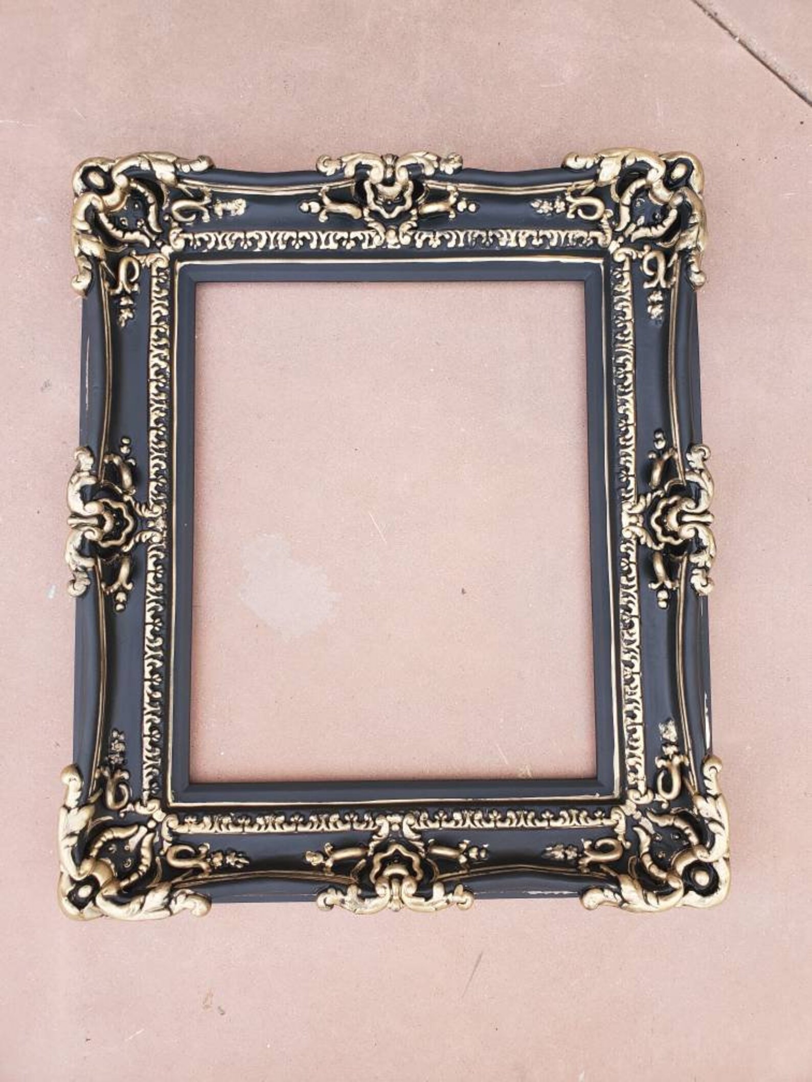 16x20 Matte Black Picture Frame Shabby Chic Ornate Wall - Etsy