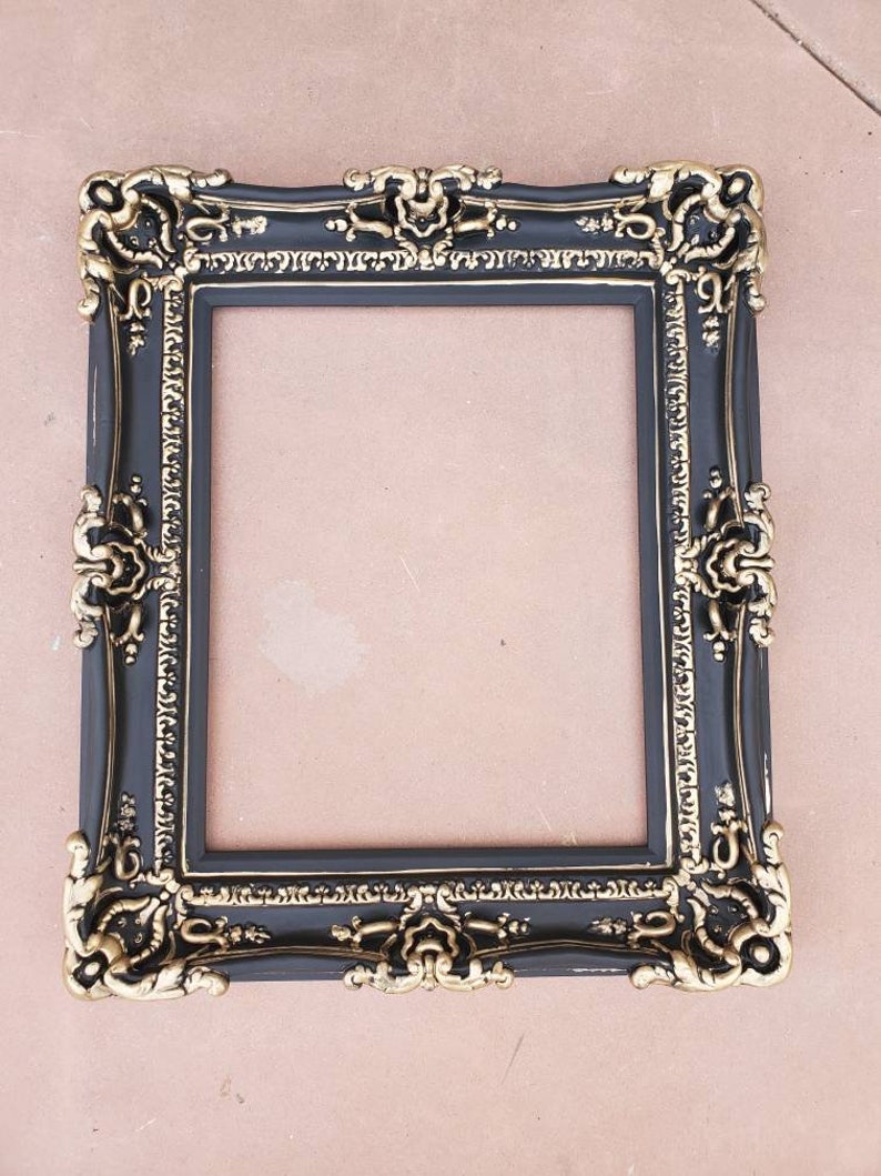 16x20 Matte Black Picture Frame Shabby Chic Ornate Wall - Etsy 16x20 Matte Black Picture Frame Shabby Chic Ornate Wall - Etsy
