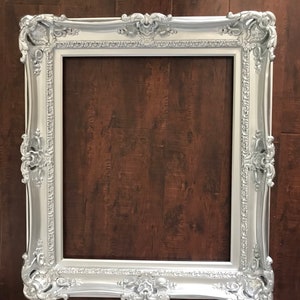 16x20 Wedding Silver Frame, Baroque Mirror, Shabby Chic Frame, Art ...