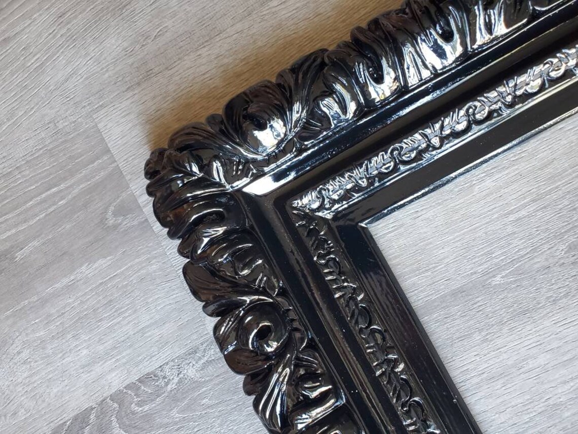 Black Frames Ornate Wall Baroque Frame for Canvas Print - Etsy