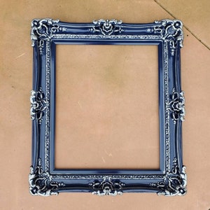 20x24 Navy Blue Baroque Picture Frame, Fancy Frame, Colonial Frame, Art ...