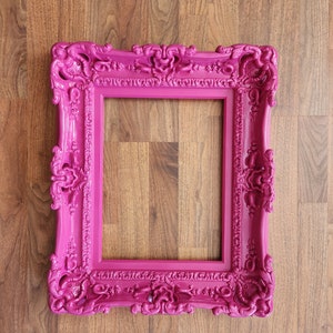 12x16 Ornate Hot Pink Picture Frame, Decorative Baroque Wall Photo ...