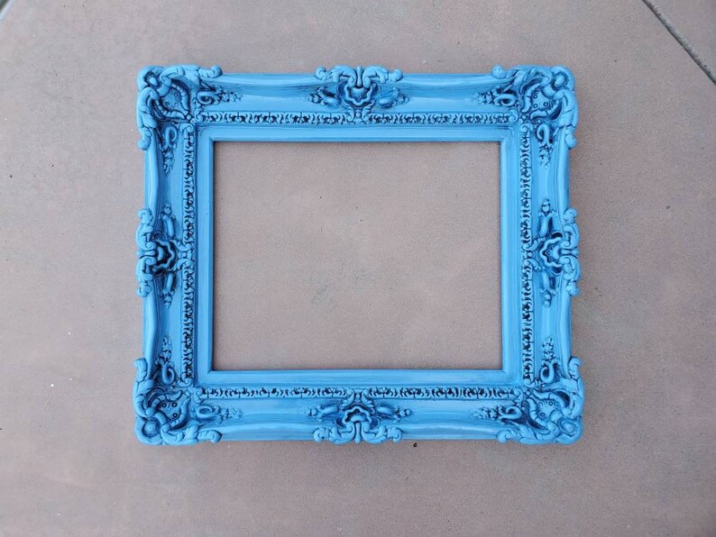 16x20 Vintage Blue Picture Frame Antique Blue Ornate Wall - Etsy