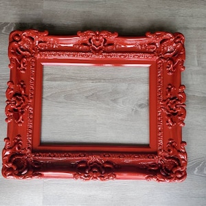 Handmade Dark Red Ornate Picture Frame: Baroque French Chic, 12x16 - Etsy