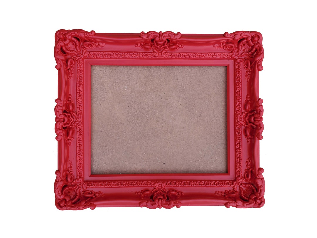 20x24 Red Picture Frame, Baroque Frame, Ornate Chic Frame, Fancy Frame ...