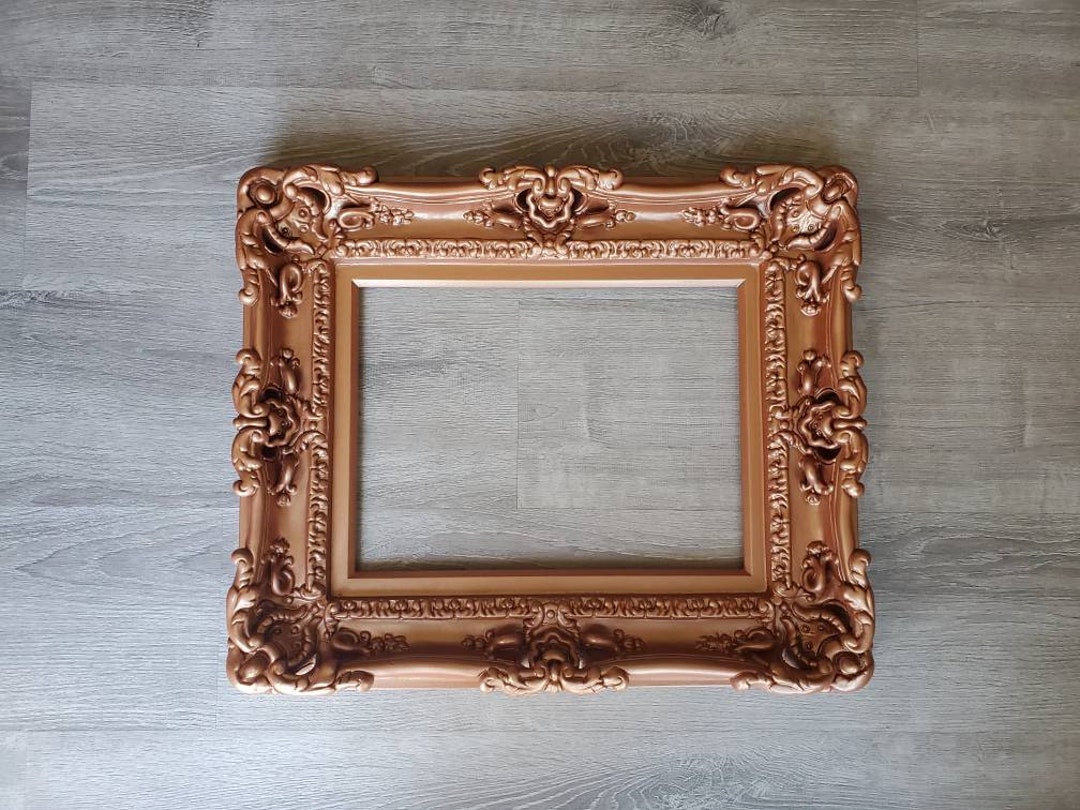 11x14 Copper Picture Frame, Classic Photo Frame, Decorative Baroque Frames, Wedding Frame, Fancy ...