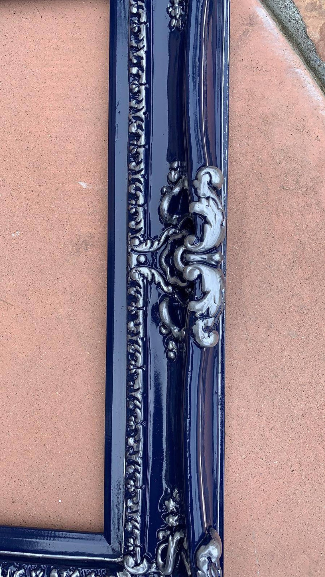 20x24 Navy Blue Baroque Picture Frame Frame for Art Paint on - Etsy