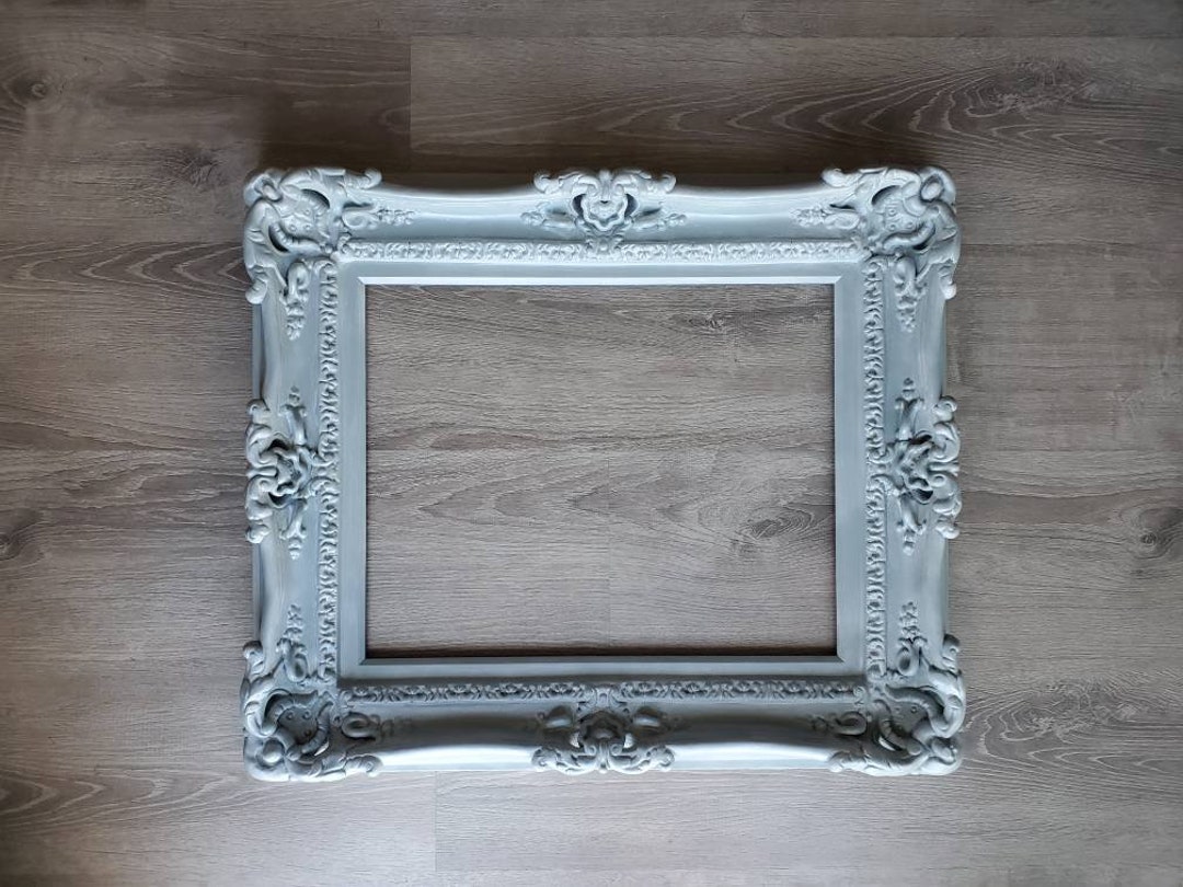 16x20 Cottage Chic Gray Frames Baroque Frame for Canvas - Etsy
