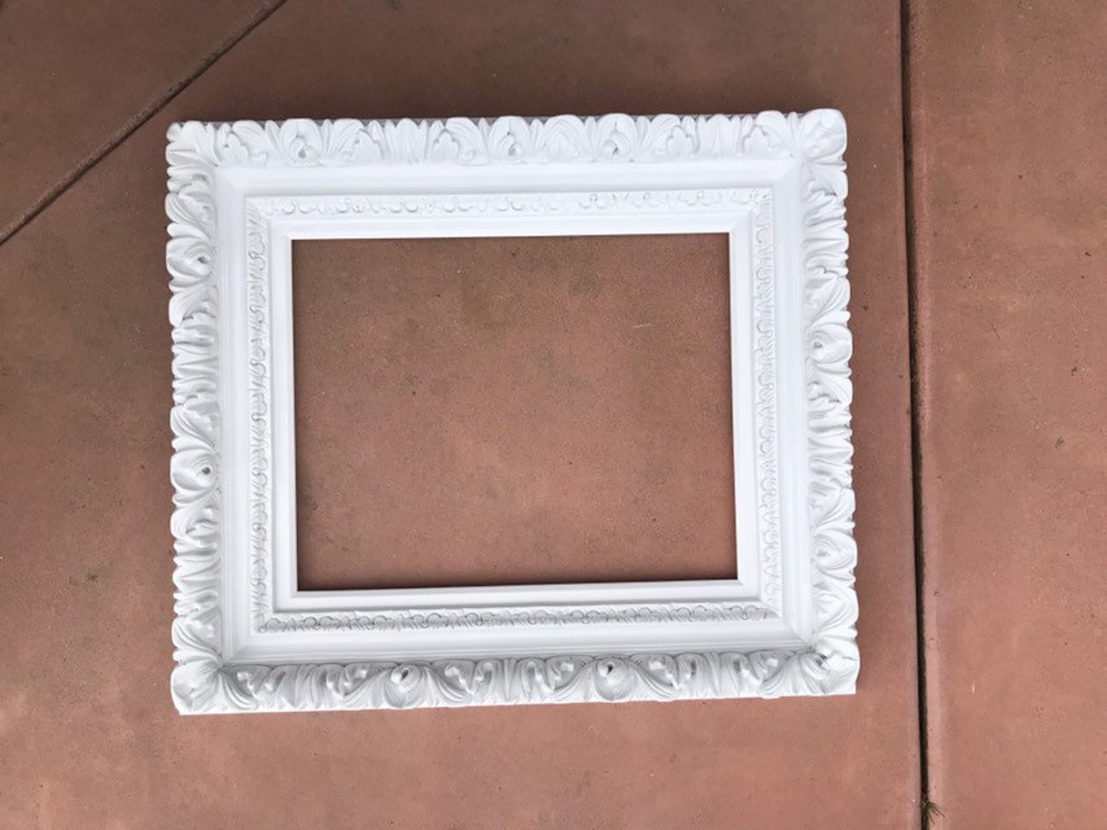 Large Picture Frame White Frames Shabby Chic Frame Ornate | Etsy