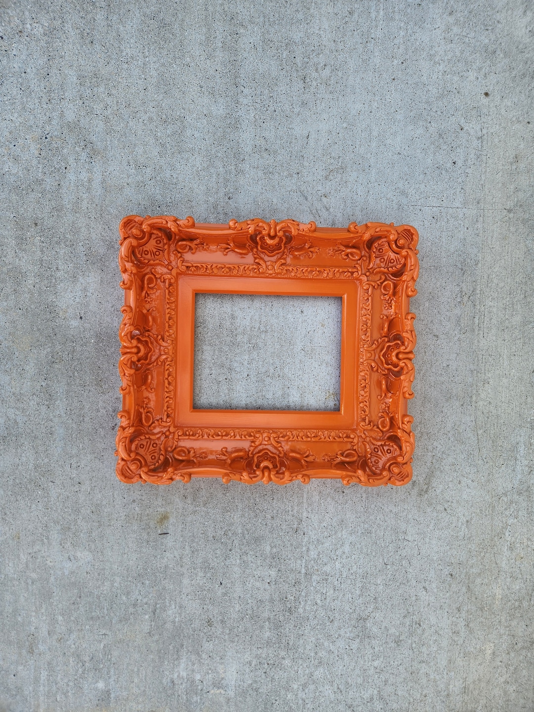 8x10 Orange Picture Frame, Baroque Kid's Vibrant Photo Frame, Artwork ...