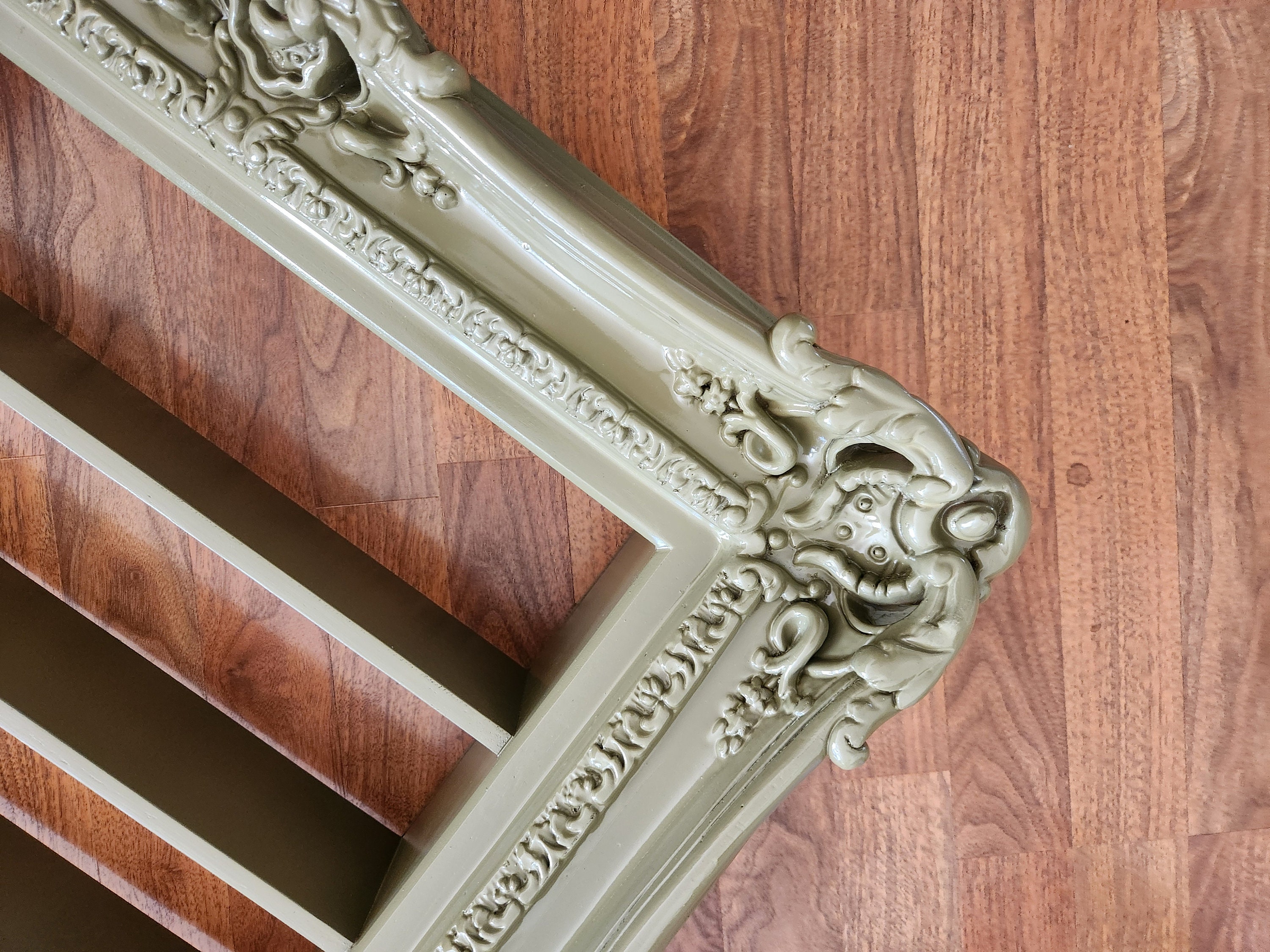 Sage Green Ornate Wall Display Shelf: Essential Oil, Spice Rack (20x24 ...