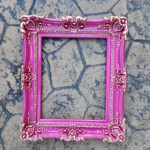 11x14 Hot Pink Picture Frame, Original Baroque Frame, Art Frame, French ...