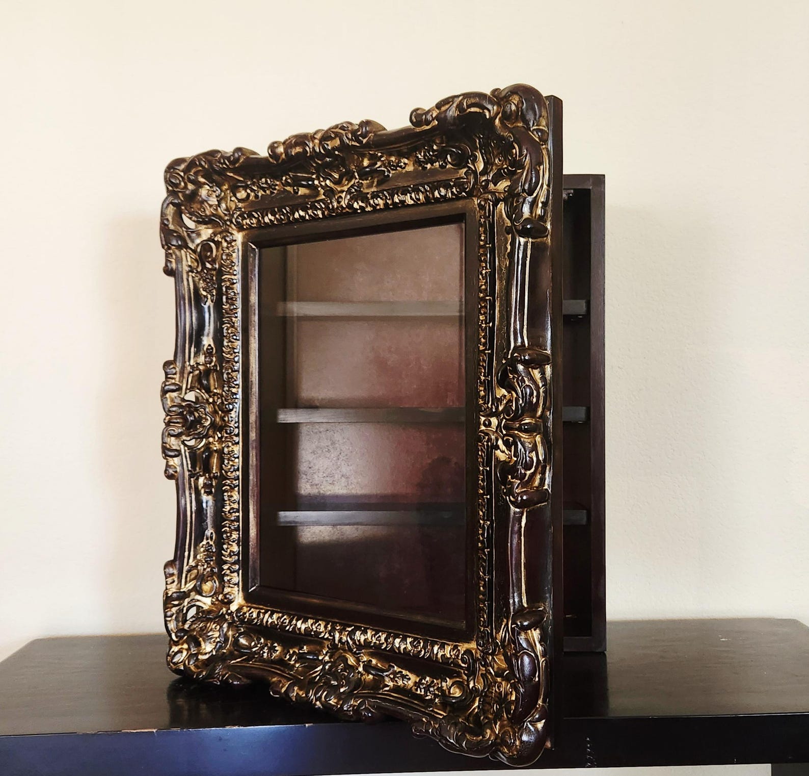 Baroque Wall Mahogany Frame Shadow Box: Essential Oil, Spice, Nail ...