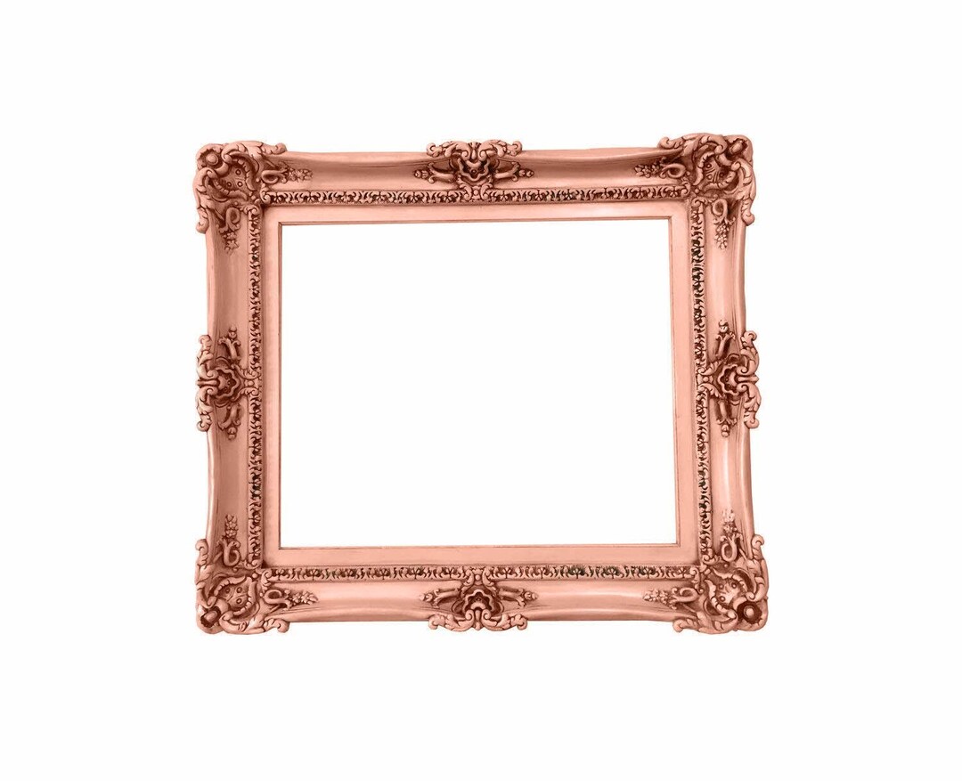 16x20 Vintage Peach Picture Frame, Shabby Chic Ornate Wall Mirror ...