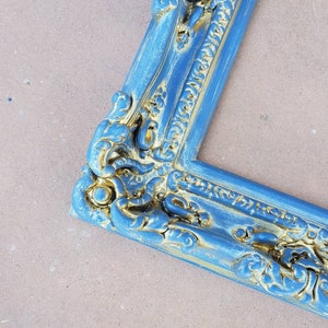 8x10 Shabby Chic Kids Blue Picture Frame, Baroque Art Wall Ornate Frame ...